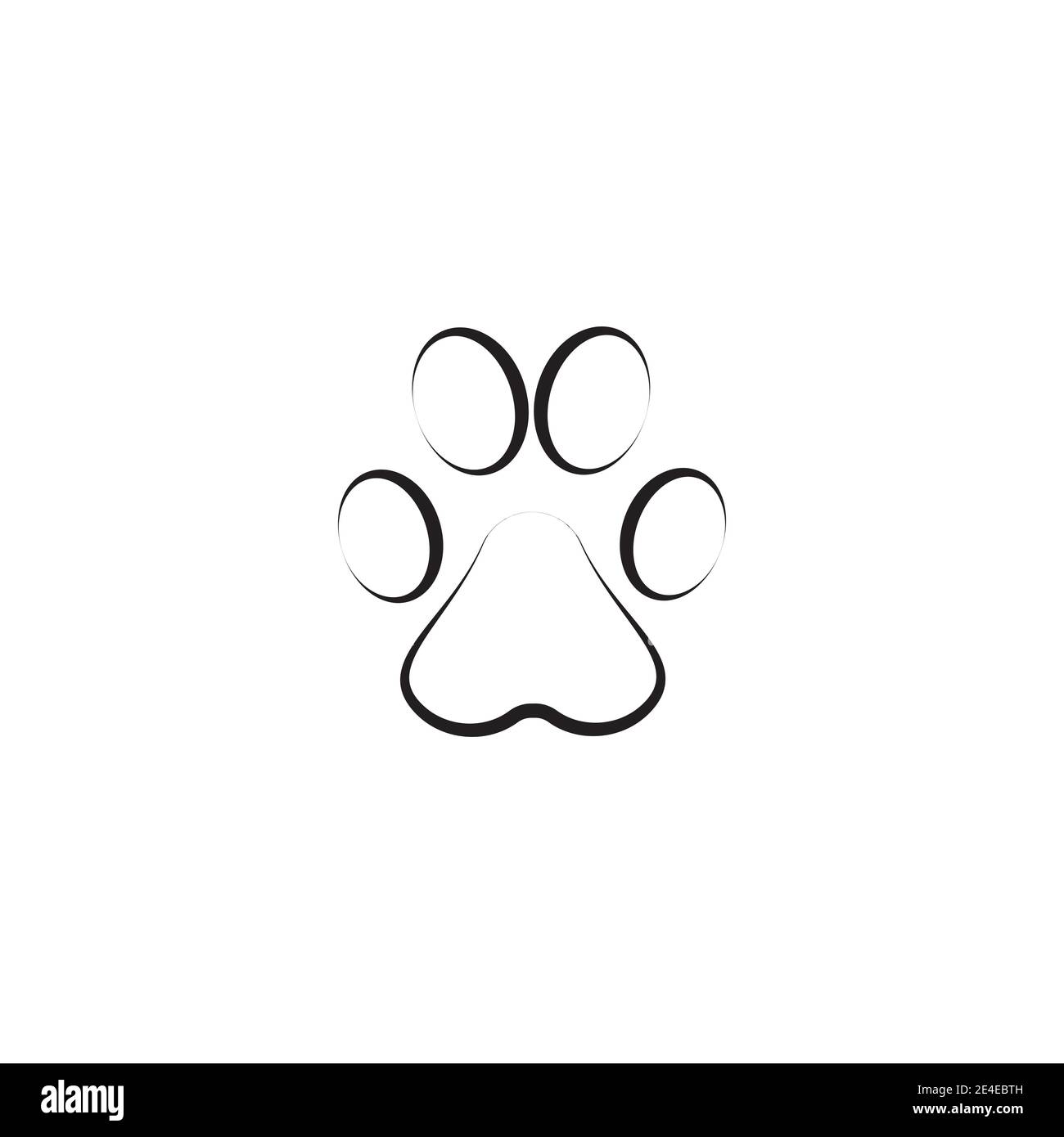 Dog paw vector footprint icon logo symbol graphic illustration Stock ...