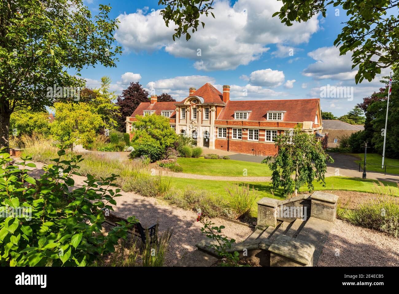 The Public Library at Great Malvern in Worcestershire, England Stock ...