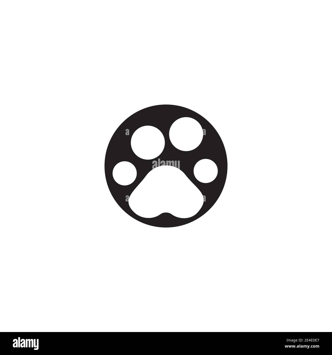 Dog paw vector footprint icon logo symbol graphic illustration Stock ...