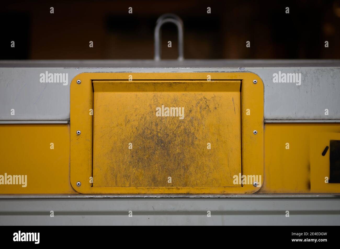 detail of a filler neck of a plastic container recycling container ...