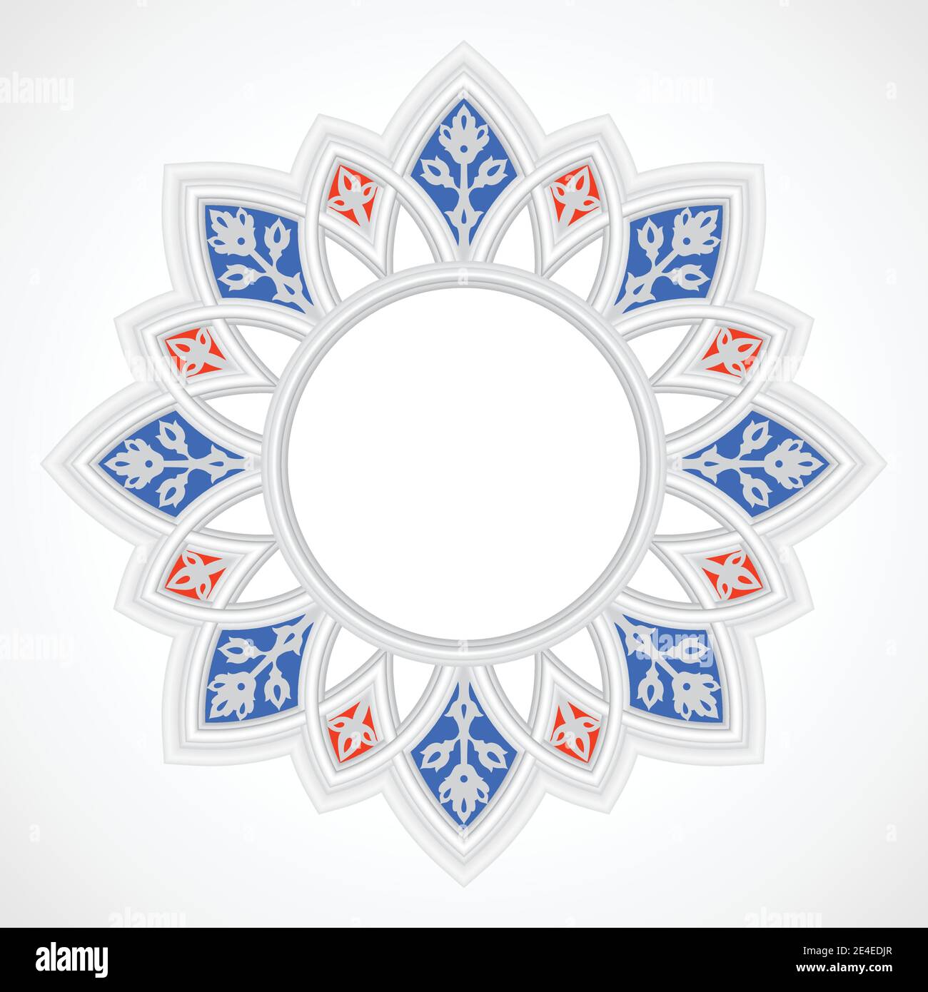 symmetrical ornamental design circular frame Stock Vector Image & Art ...