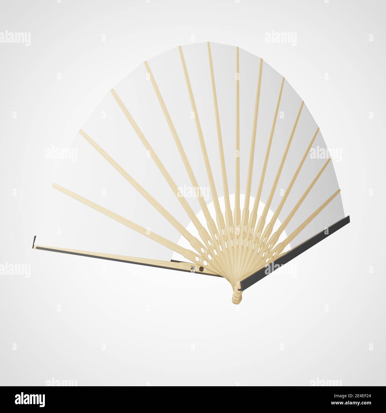 Japanese folding fan 3D rendering Stock Photo - Alamy