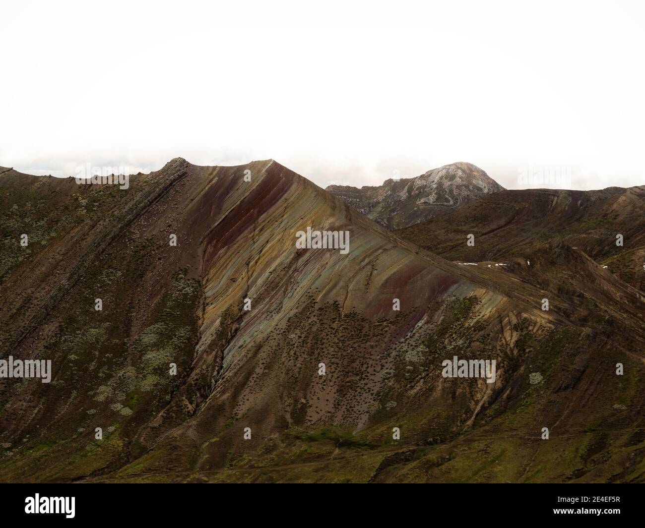 Panorama landscape view of Cordillera de Arcoiris colorful Palccoyo ...