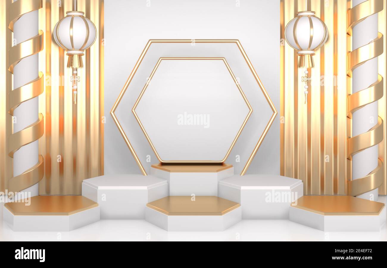 Chinese podium minimal geometric hi-res stock photography and images ...