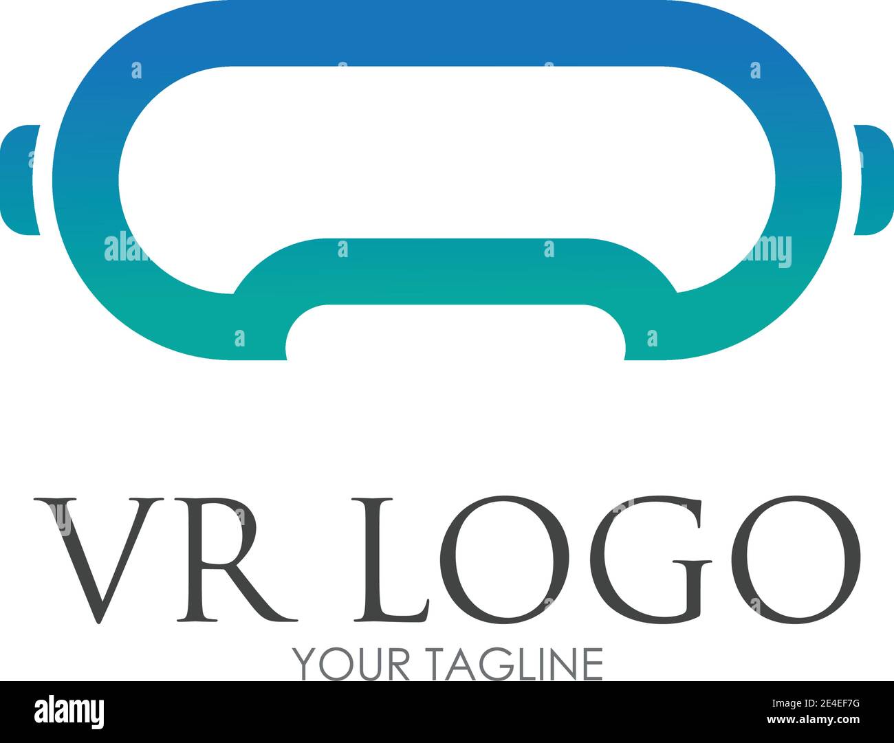 virtual reality logo illustration design template - vector Stock Vector ...