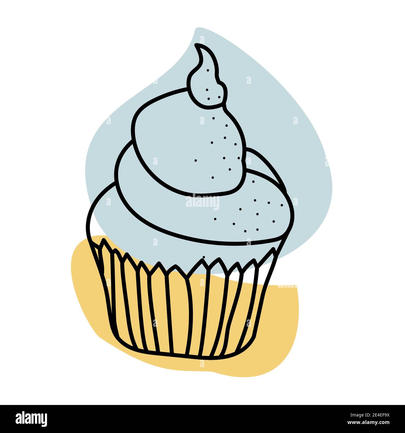 Cupcake doodle icon for web and kitchen wear Stock Vector Image & Art ...