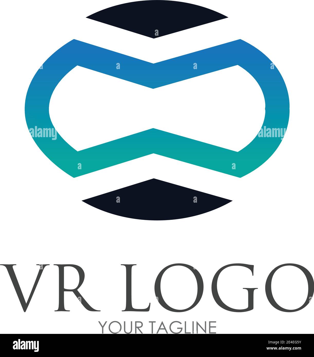 virtual reality logo illustration design template - vector Stock Vector ...