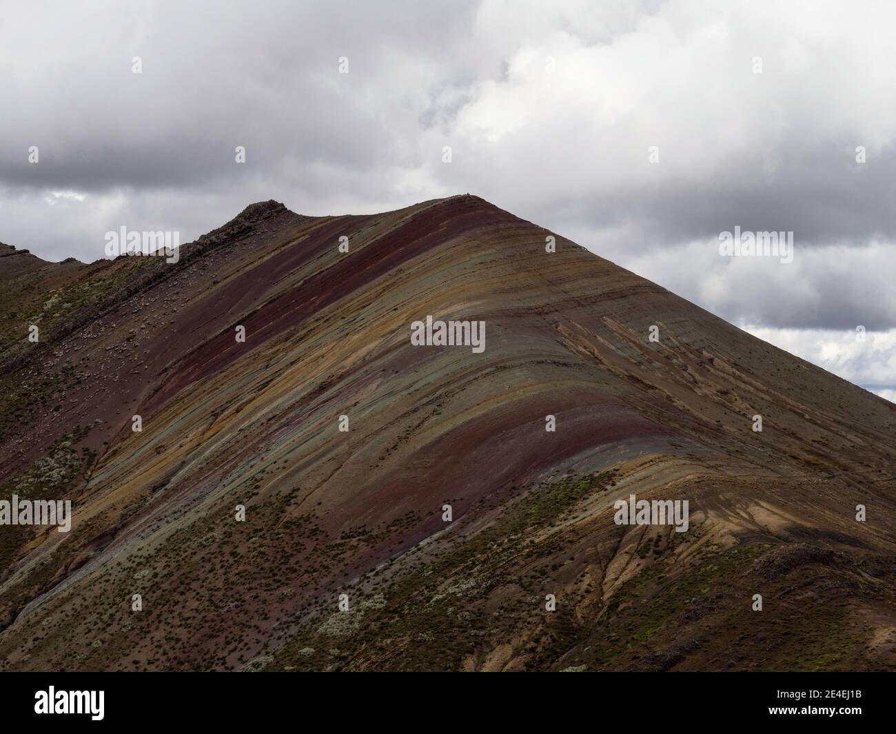 Panorama landscape view of Cordillera de Arcoiris colorful Palccoyo ...