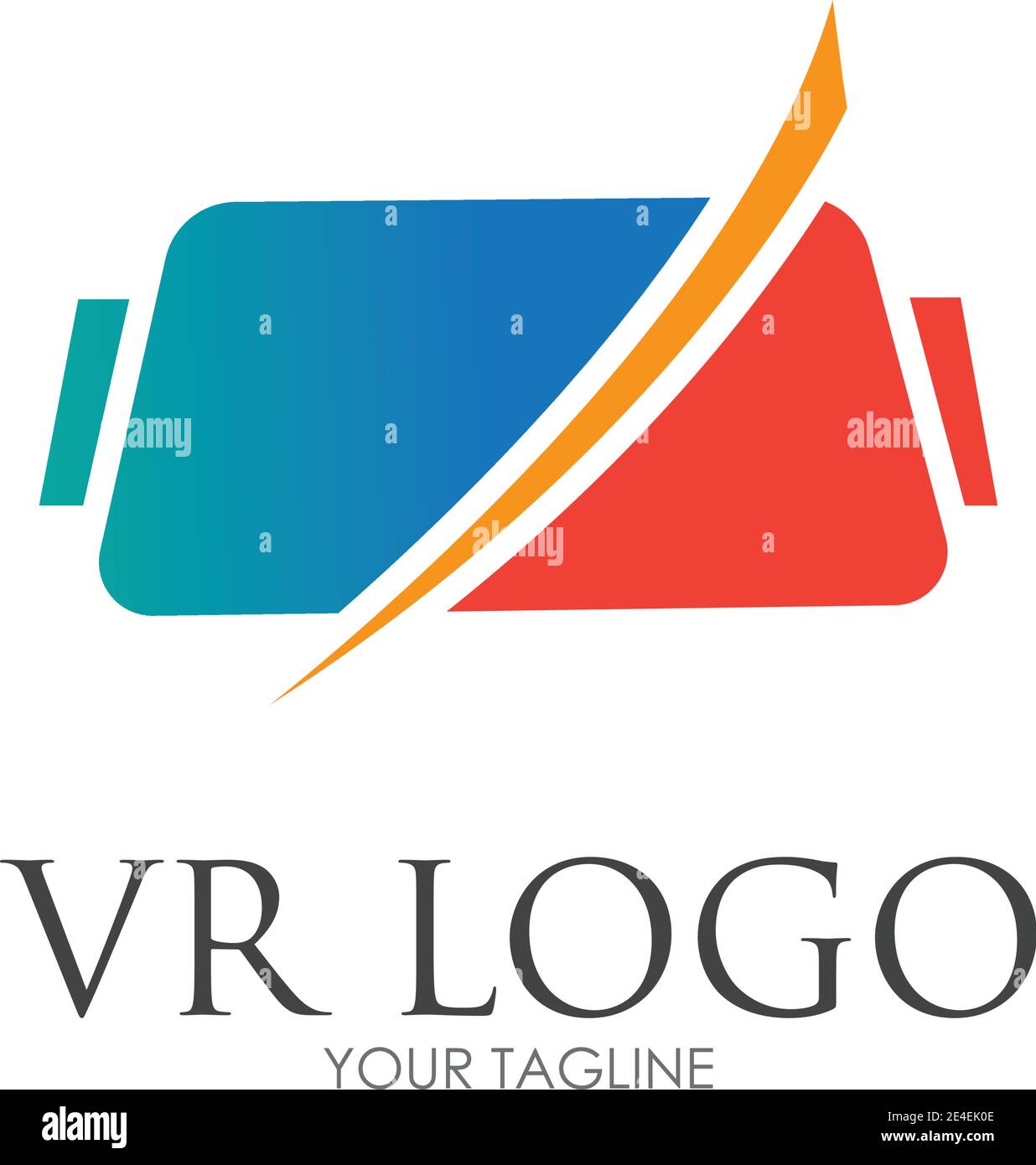 virtual reality logo illustration design template - vector Stock Vector ...