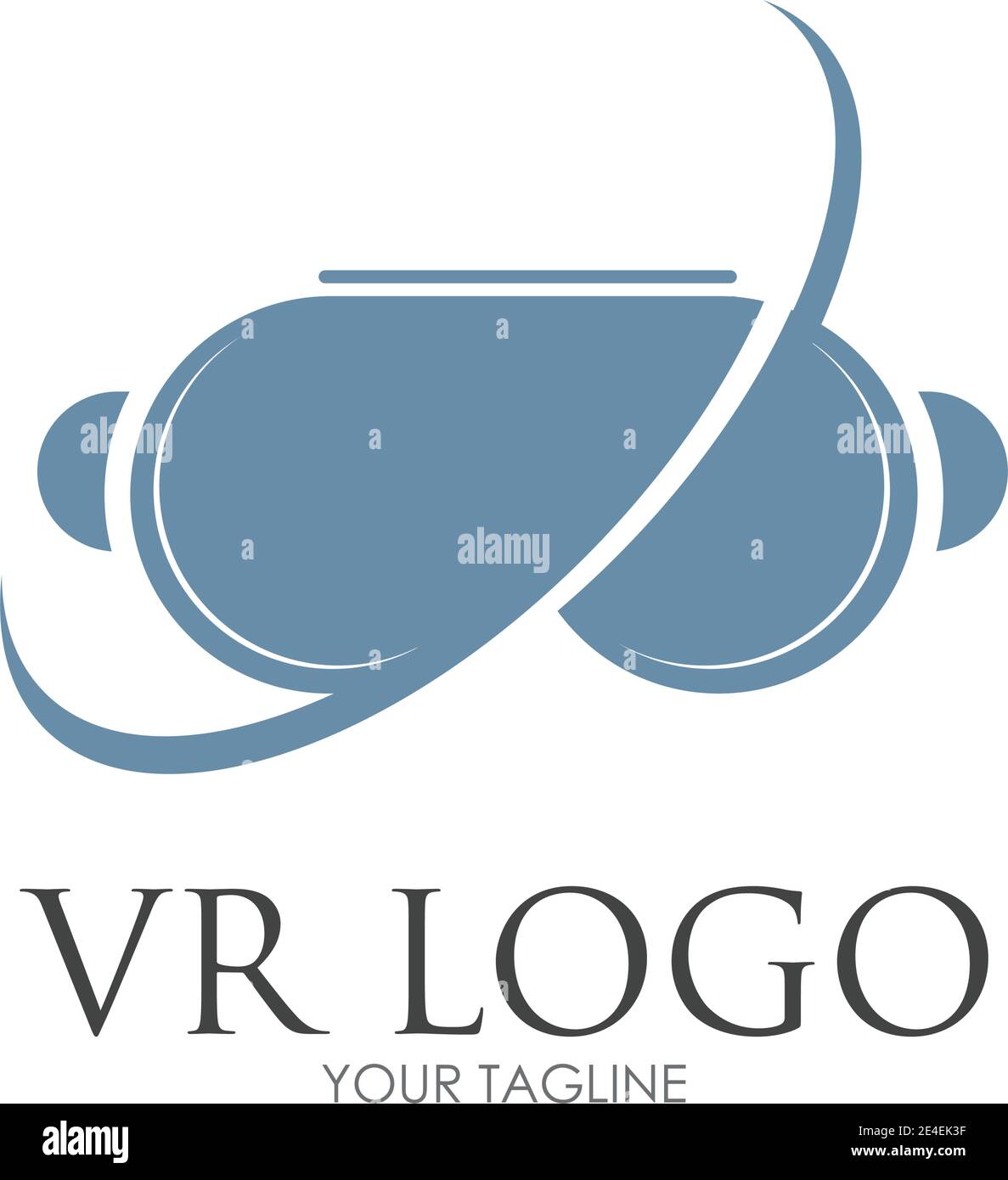 virtual reality logo illustration design template - vector Stock Vector ...