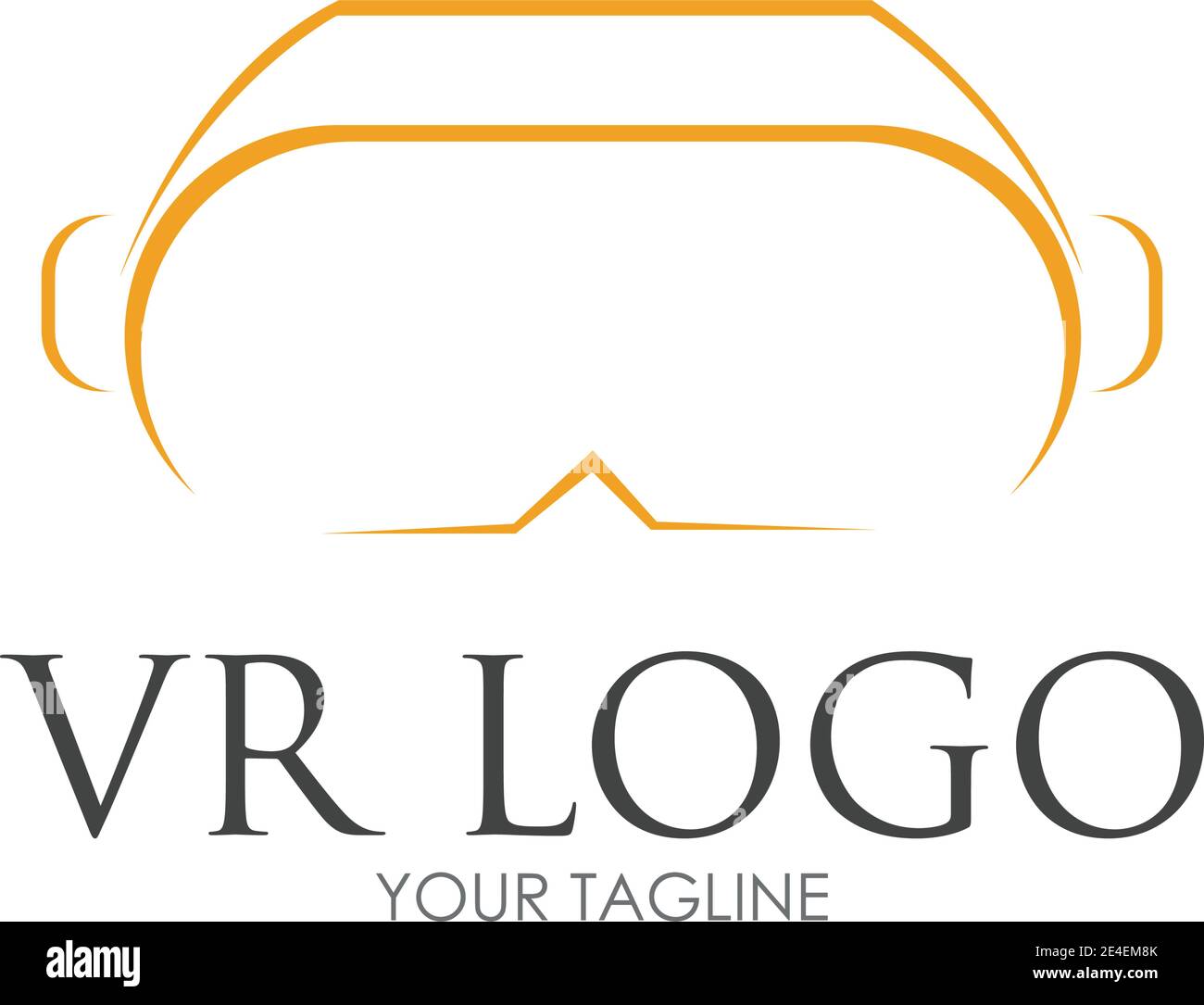 virtual reality logo illustration design template - vector Stock Vector ...
