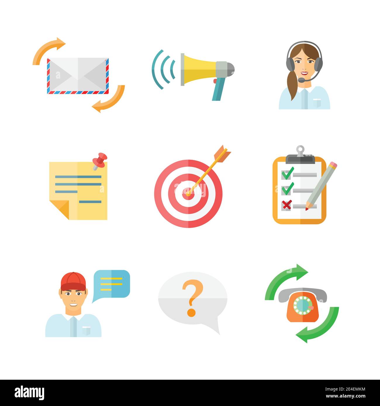 Social media response set Cut Out Stock Images & Pictures - Alamy