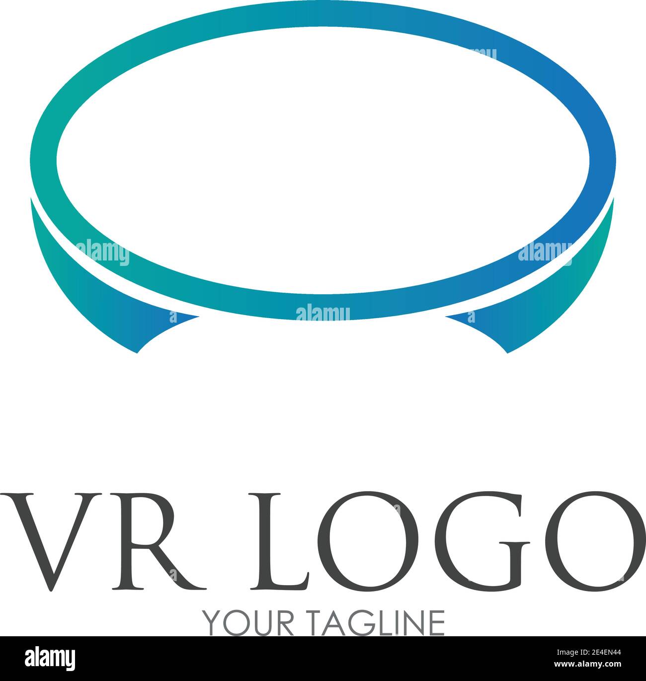virtual reality logo illustration design template - vector Stock Vector ...