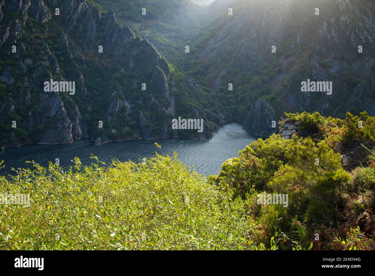Embalse de Calabazos, Río Narcea,, Asturias Stock Photo - Alamy