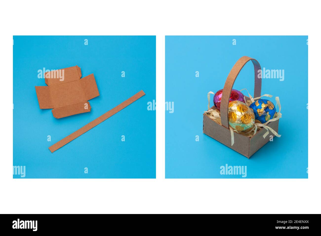 how to make easy cheap easter treat box, tutorial, step by step ...