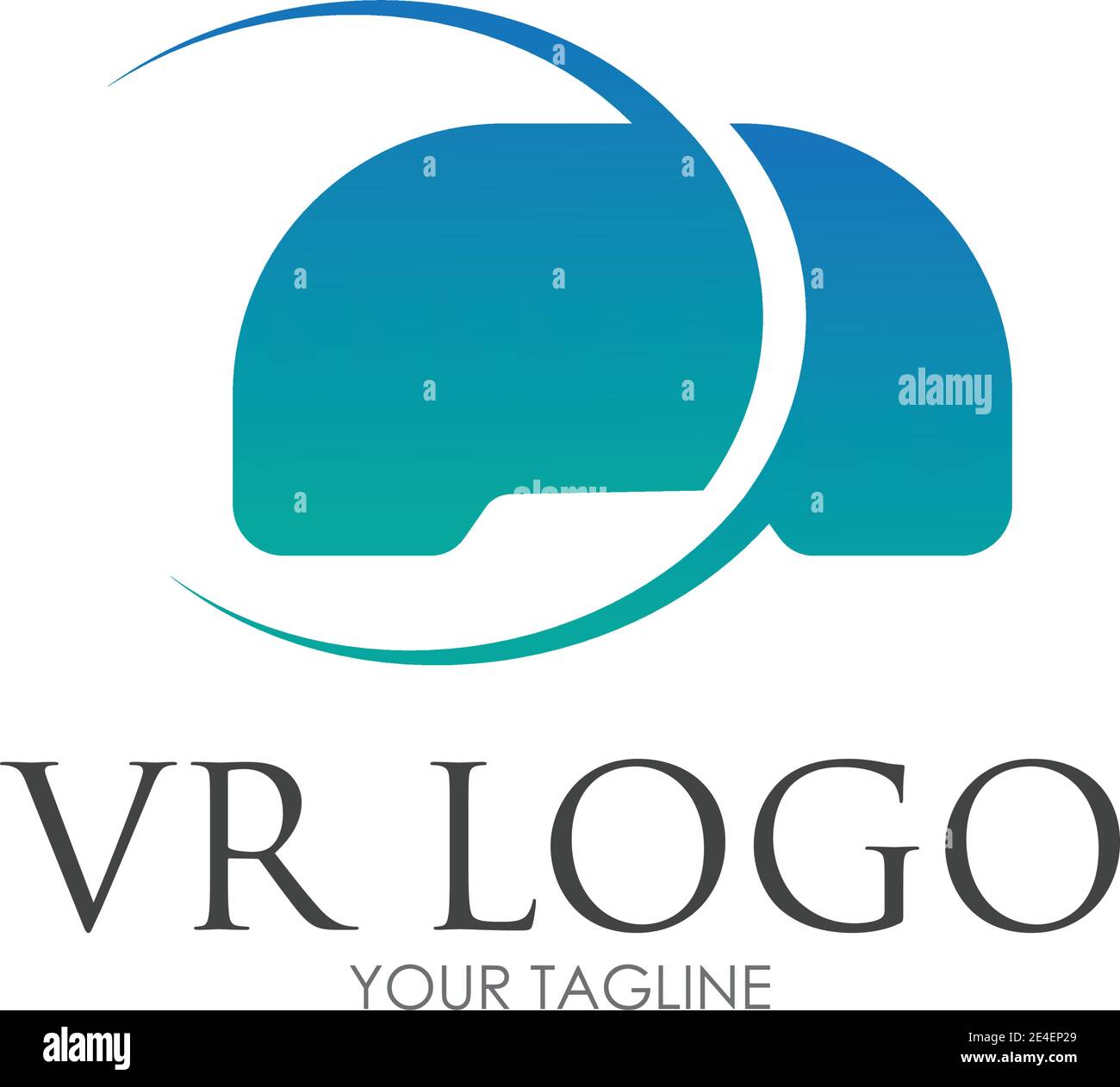 virtual reality logo illustration design template - vector Stock Vector ...