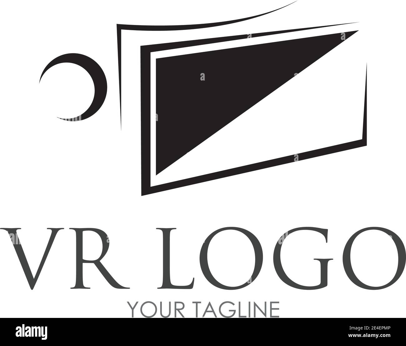 virtual reality logo illustration design template - vector Stock Vector ...