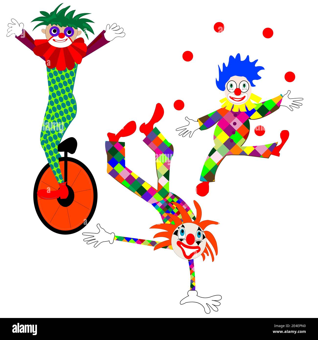 Cartoon clowns Cut Out Stock Images & Pictures - Alamy