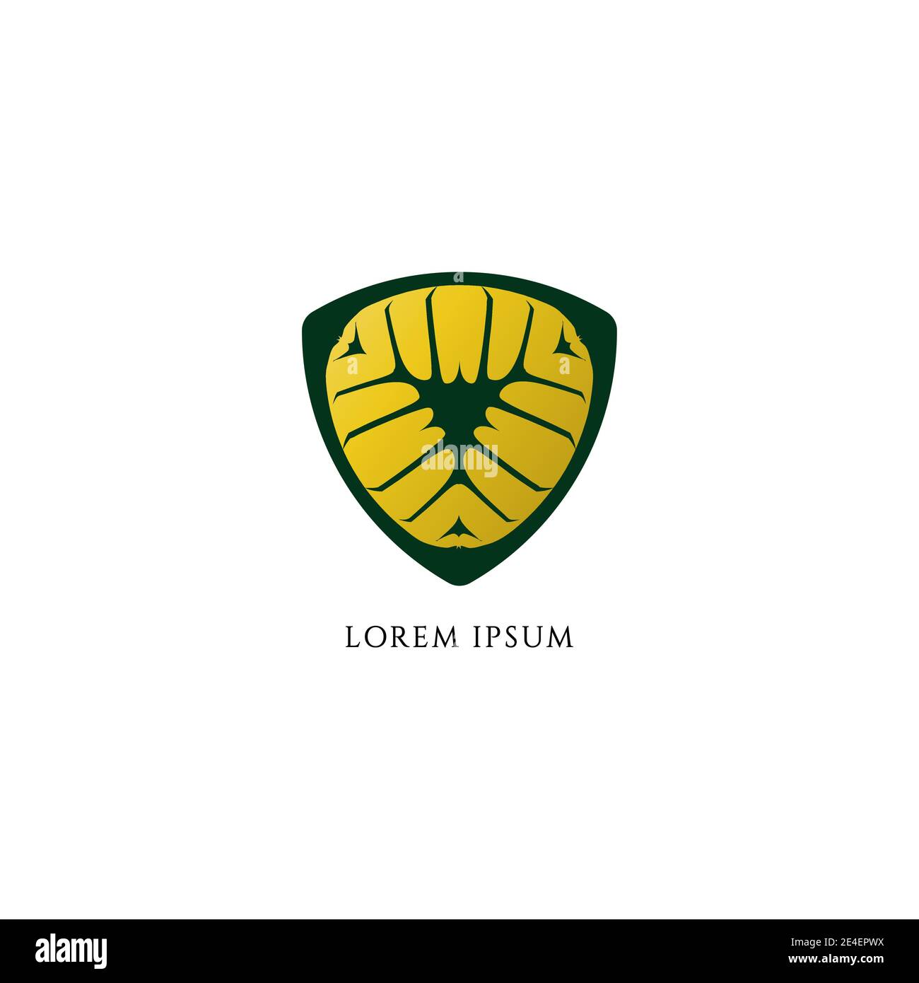 Decorative floral classic shield isolated on white color background ...