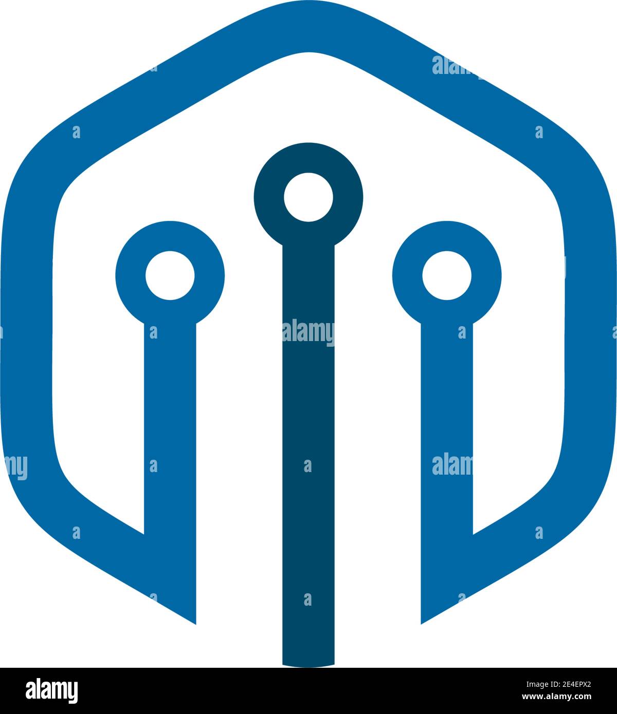 Technology icon logo design inspiration with using atom template Stock ...