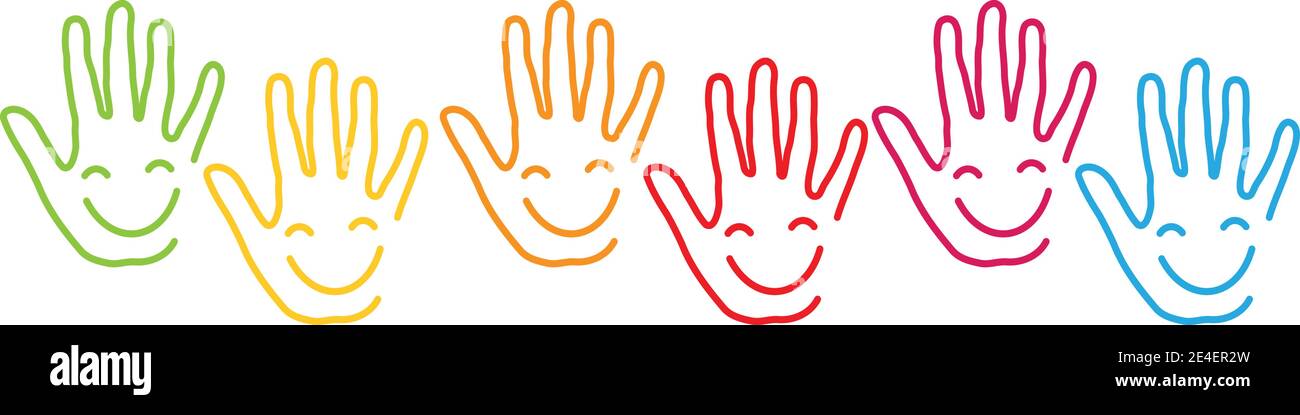 Hands, children, people, group, background, logo Stock Vector Image ...