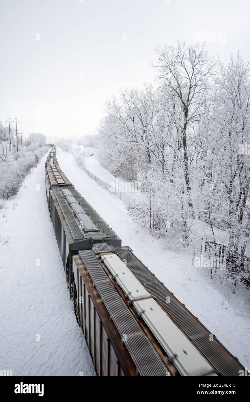 Train snow rural hi-res stock photography and images - Alamy