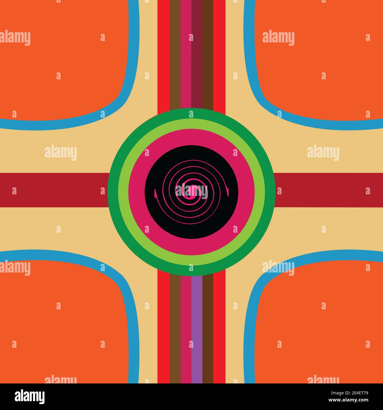 Abstract design background with curves and circles Stock Photo - Alamy