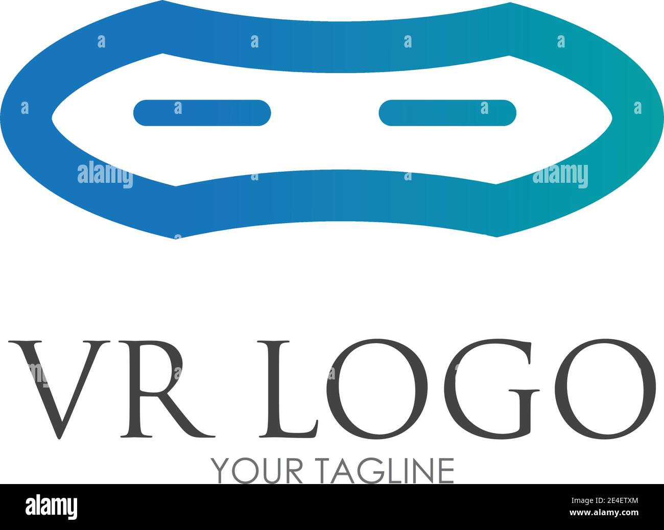 virtual reality logo illustration design template - vector Stock Vector ...