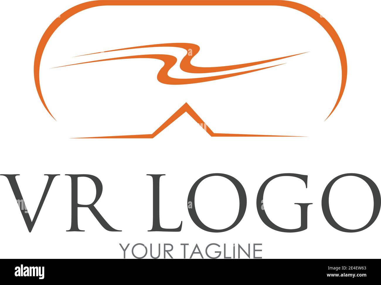 virtual reality logo illustration design template - vector Stock Vector ...