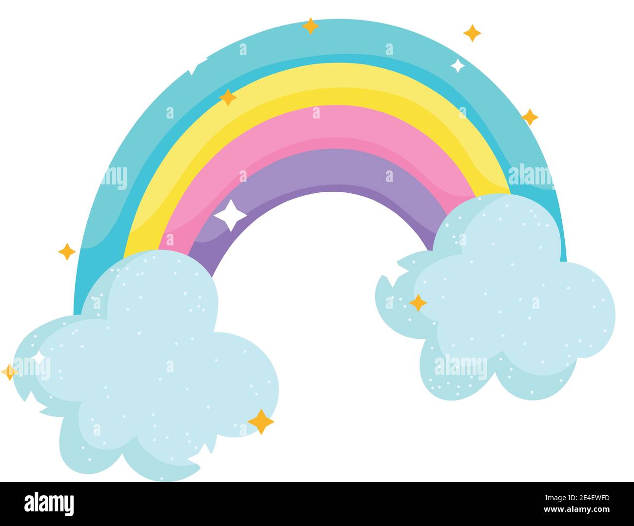 princess tale rainbow magic cartoon isolated design vector illustration ...