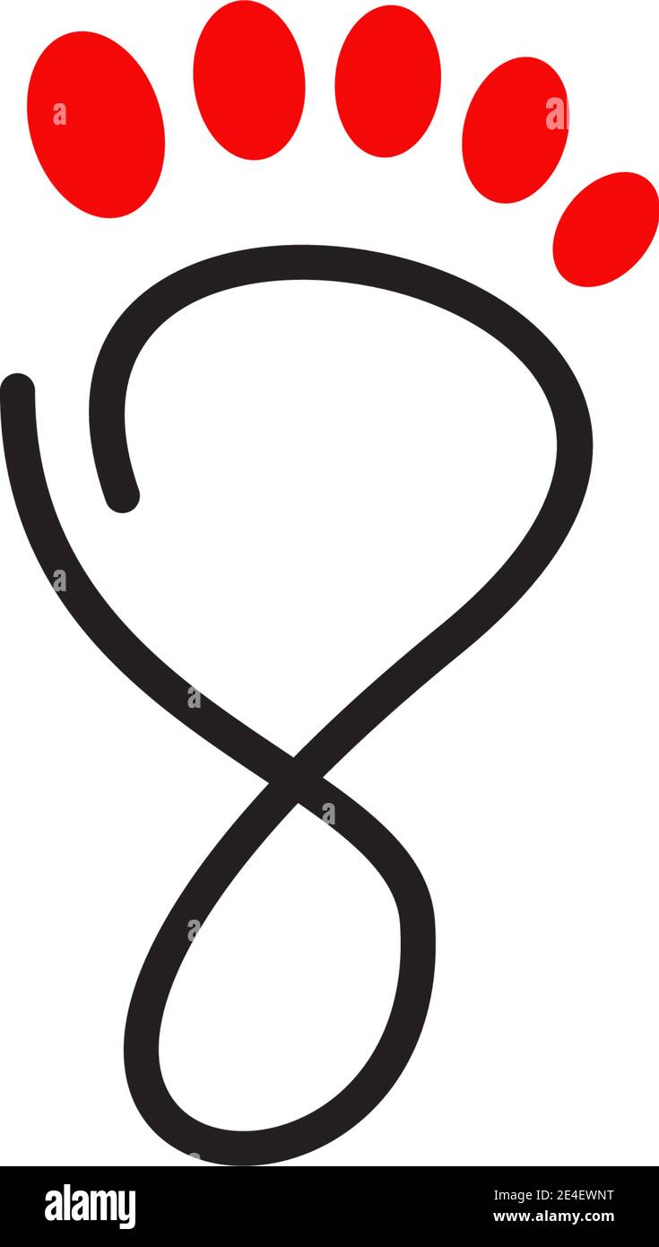 Palm foot icon logo design inspiration vector template Stock Vector ...