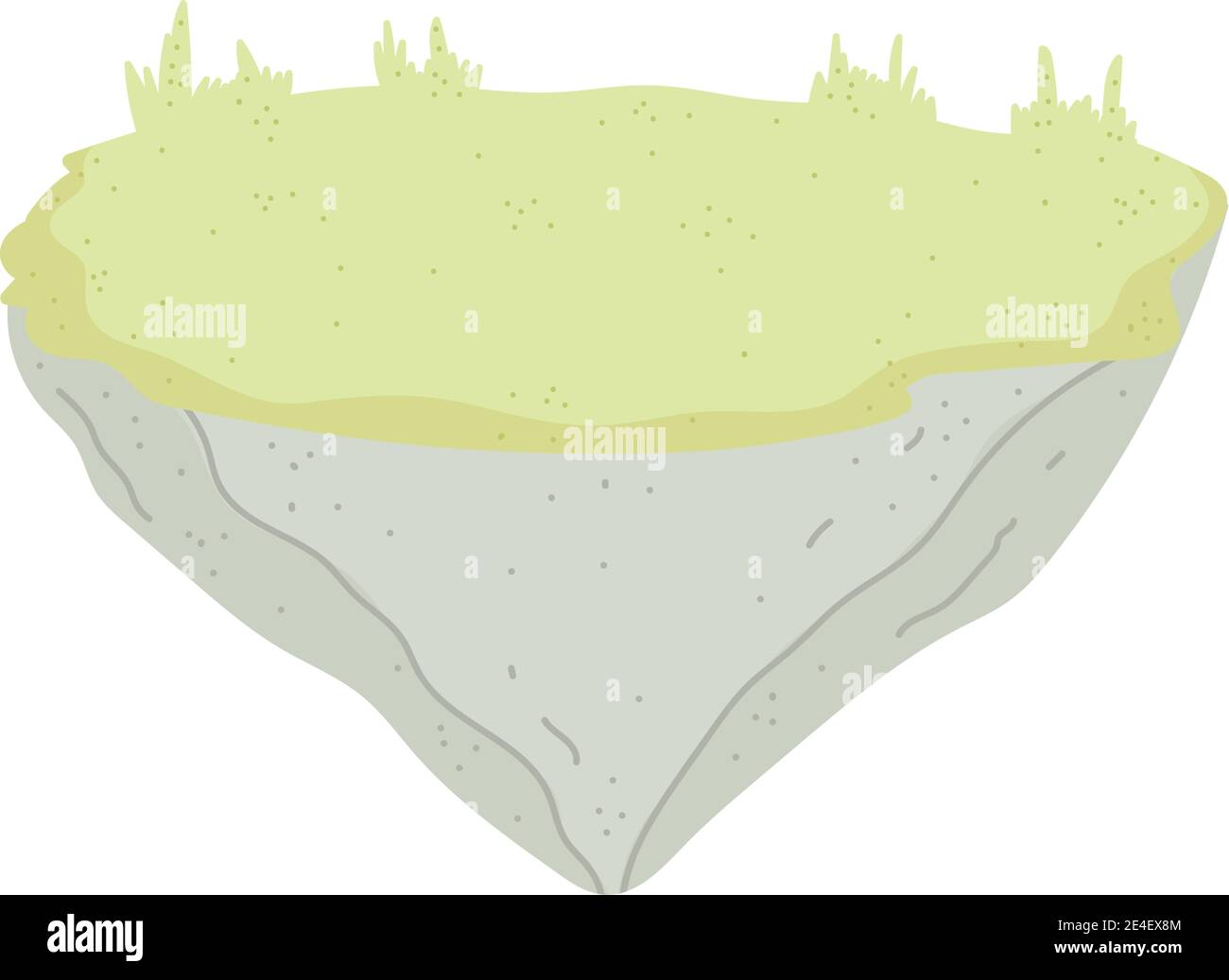 terrain grass underground cartoon isolated design vector illustration ...