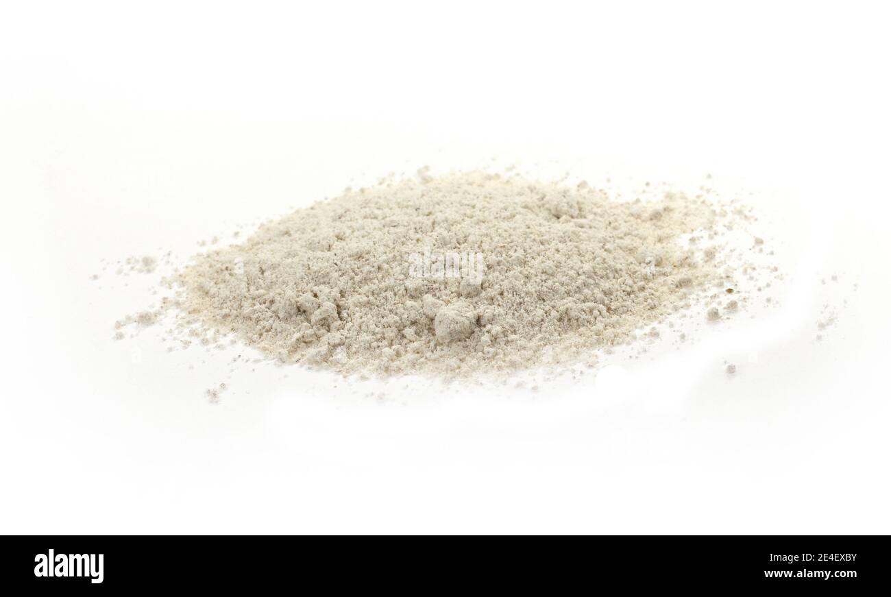 Pile of integral spelt wheat flour isolated on white background Stock ...