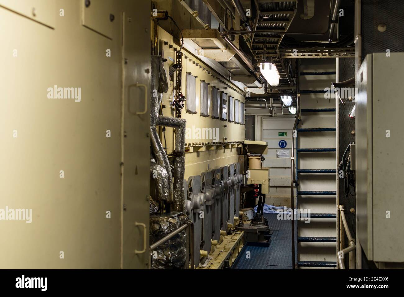 Engine compartment with diesel engine Stock Photo - Alamy