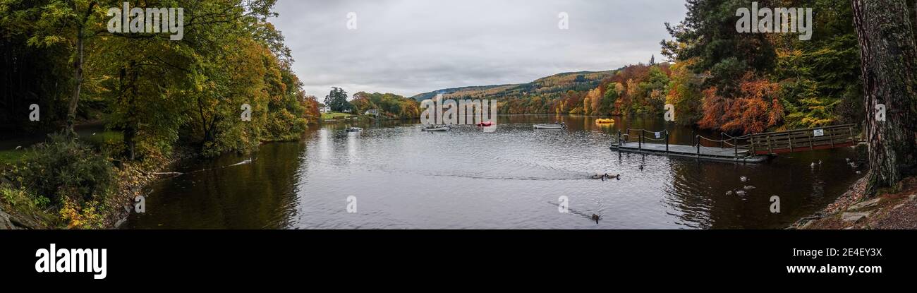 Loch Faskally, Near Pitlochry - Autumn Colours Stock Photo - Alamy