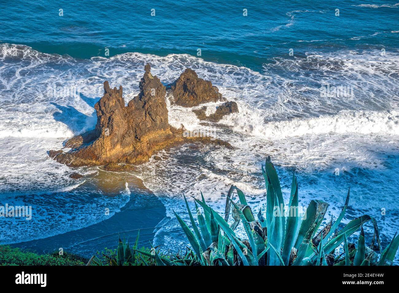 Tenerife, rocks washed by waves Stock Photo - Alamy