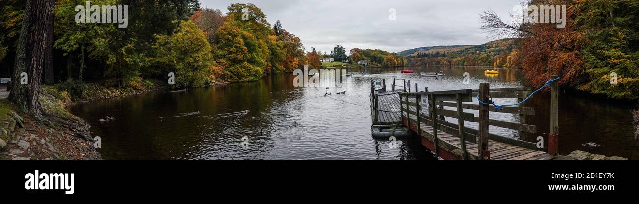 Loch Faskally, Near Pitlochry - Autumn Colours Stock Photo - Alamy