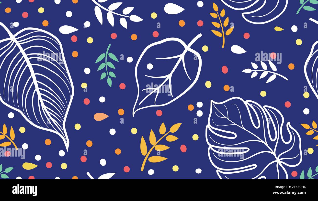 Tropical dotted leaf Stock Vector Images - Alamy