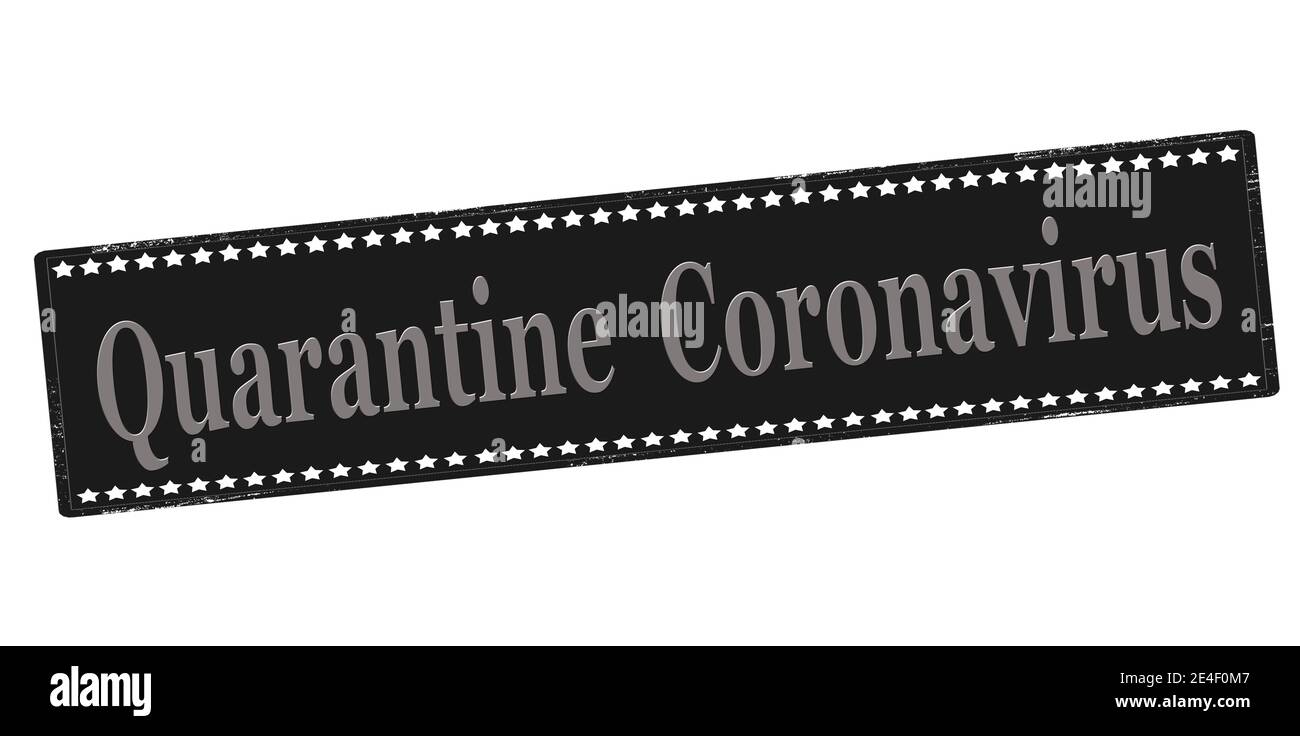 Rubber stamp with text quarantine coronavirus inside, vector ...