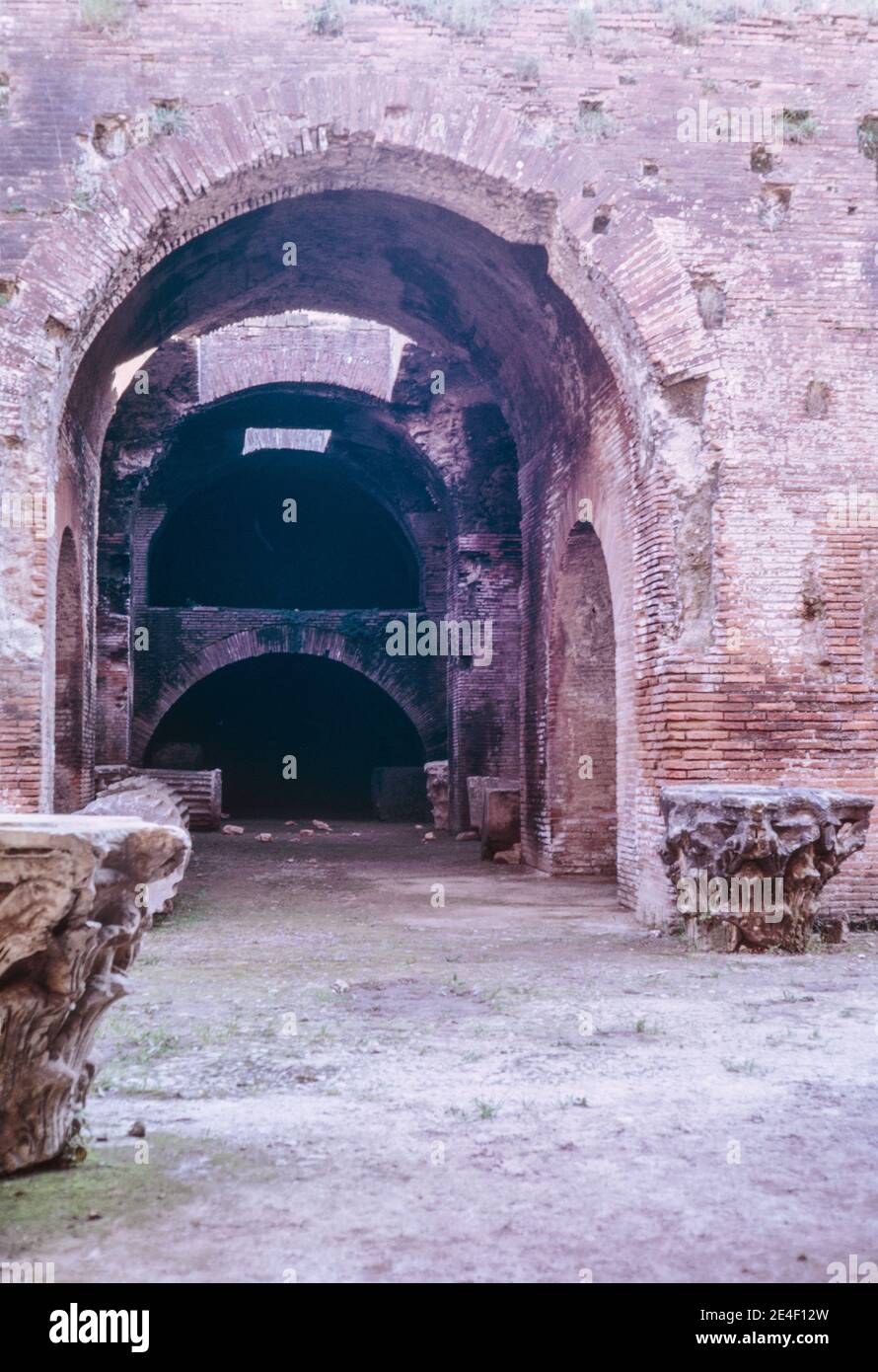 Ruins of Roman town Pozzuoli (lat. Puteoli) - important hub for goods ...
