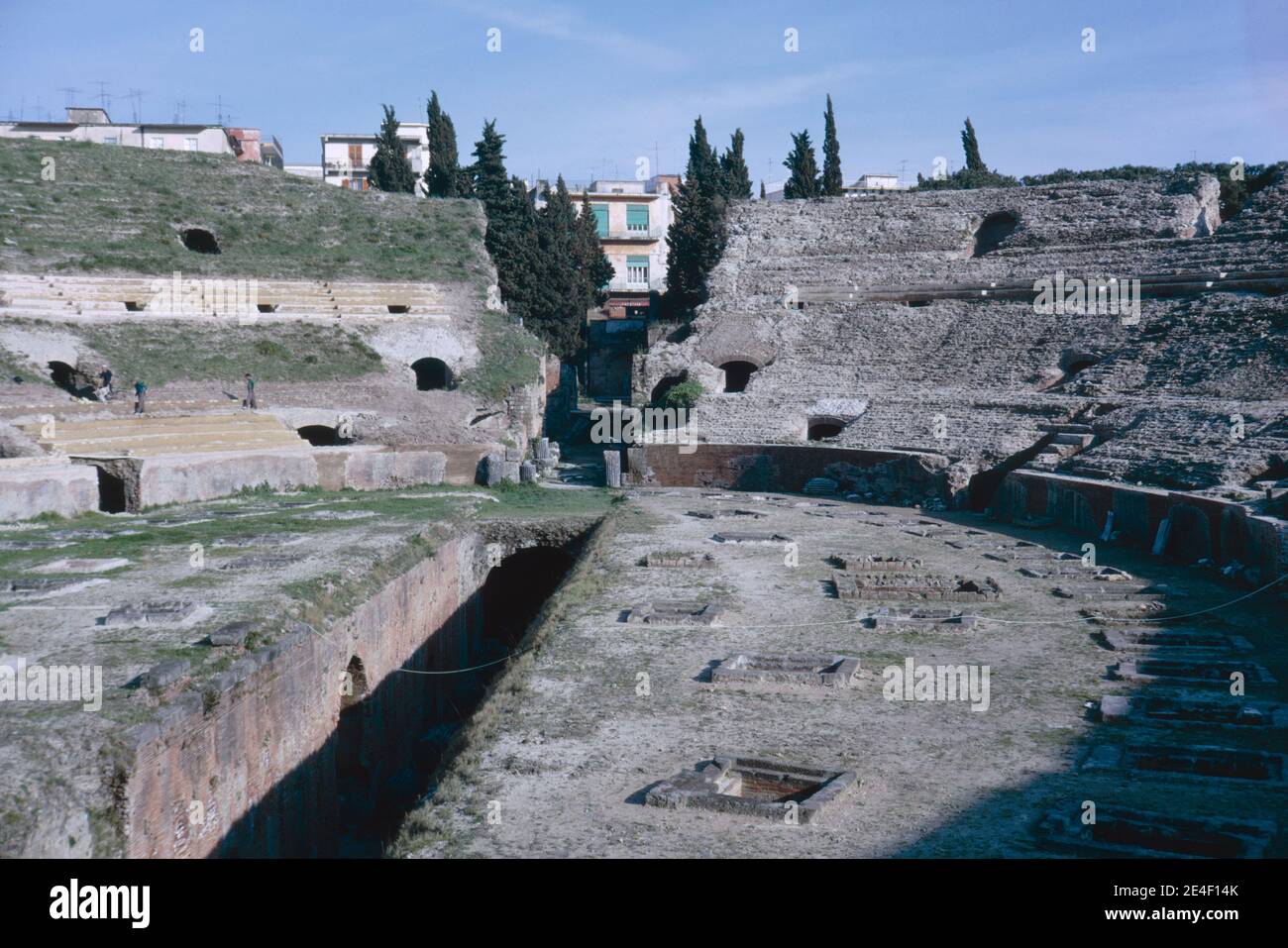 Ruins of Roman town Pozzuoli (lat. Puteoli) - important hub for goods ...