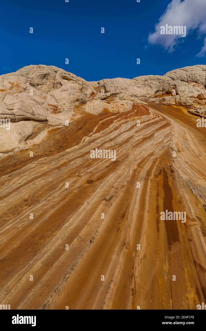 Layered sandstone formations in White Pocket, Vermilion Cliffs National ...