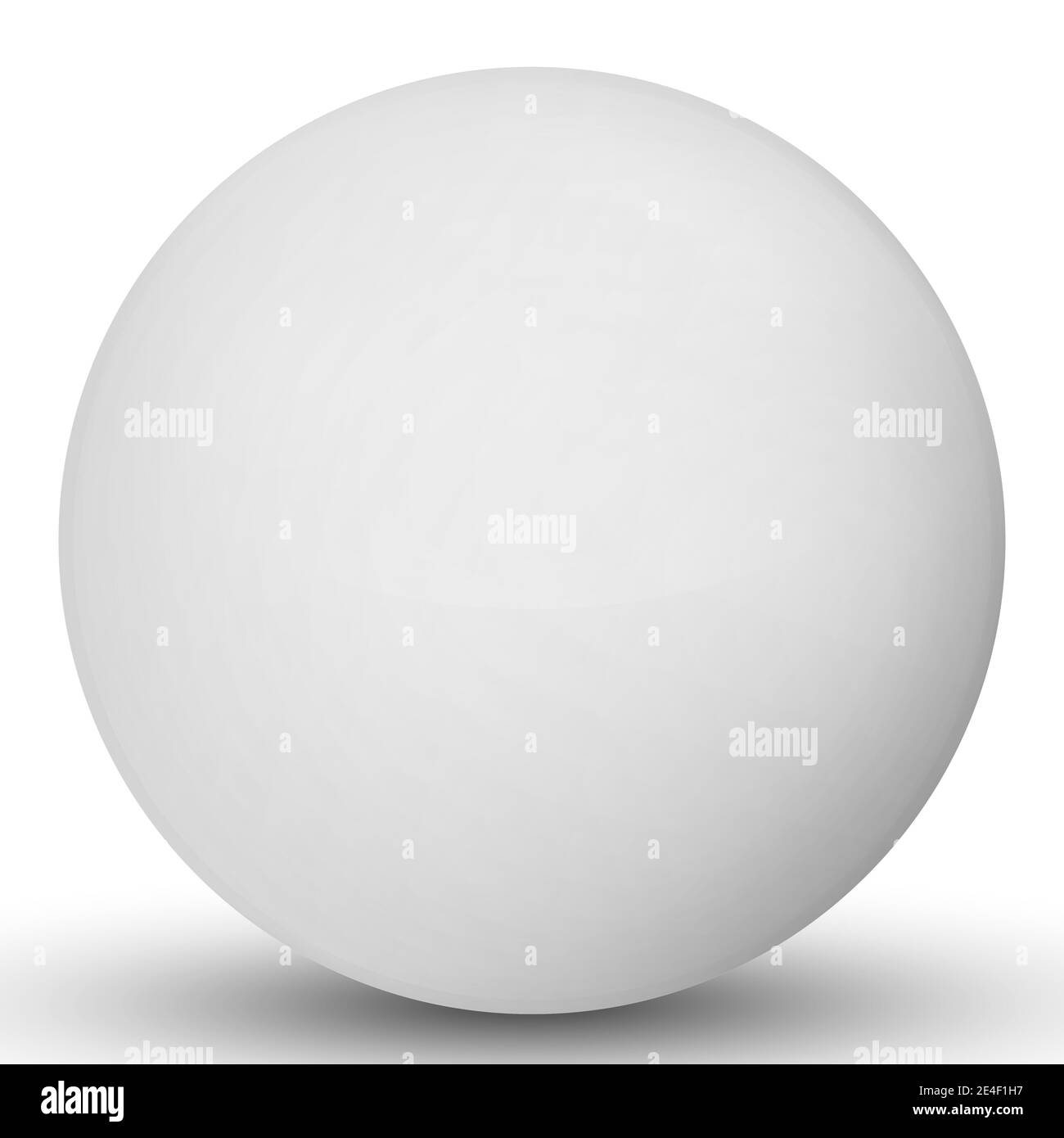 Glass white ball or precious pearl. Glossy realistic ball, 3D abstract ...