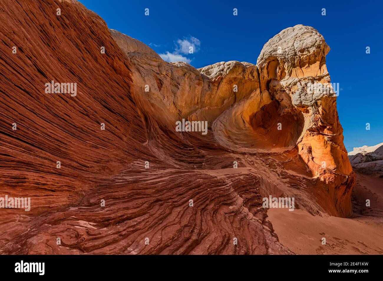 Layered sandstone formations in White Pocket, Vermilion Cliffs National ...