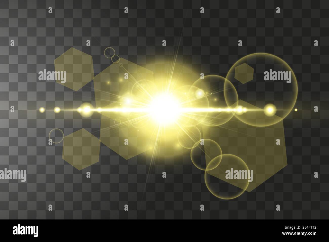 Shining golden stars isolated on black background. Vector illustration ...