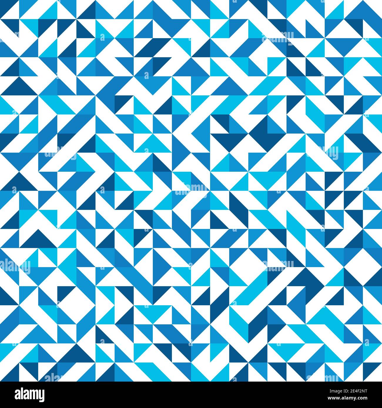 Abstract mosaic of right triangles. Blue right triangles scattered on ...