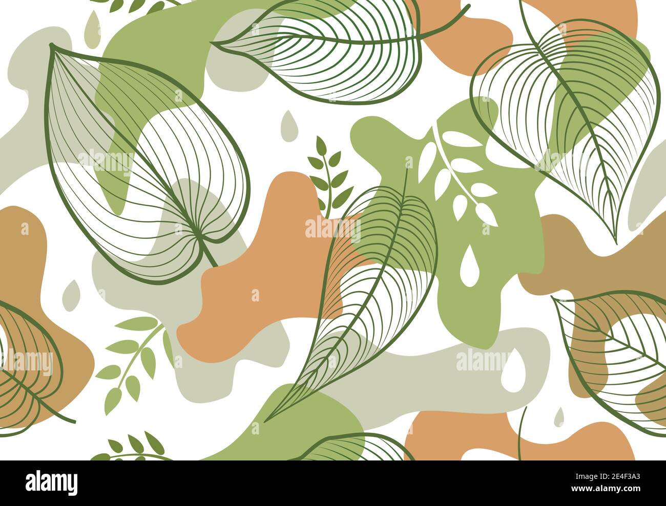 Seamless pattern with organic shape blots in memphis style. Stylish ...