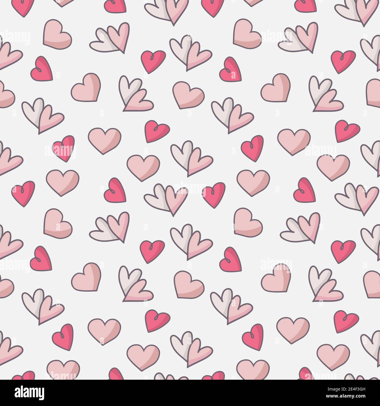 Seamless heart background happy Stock Vector Images - Alamy