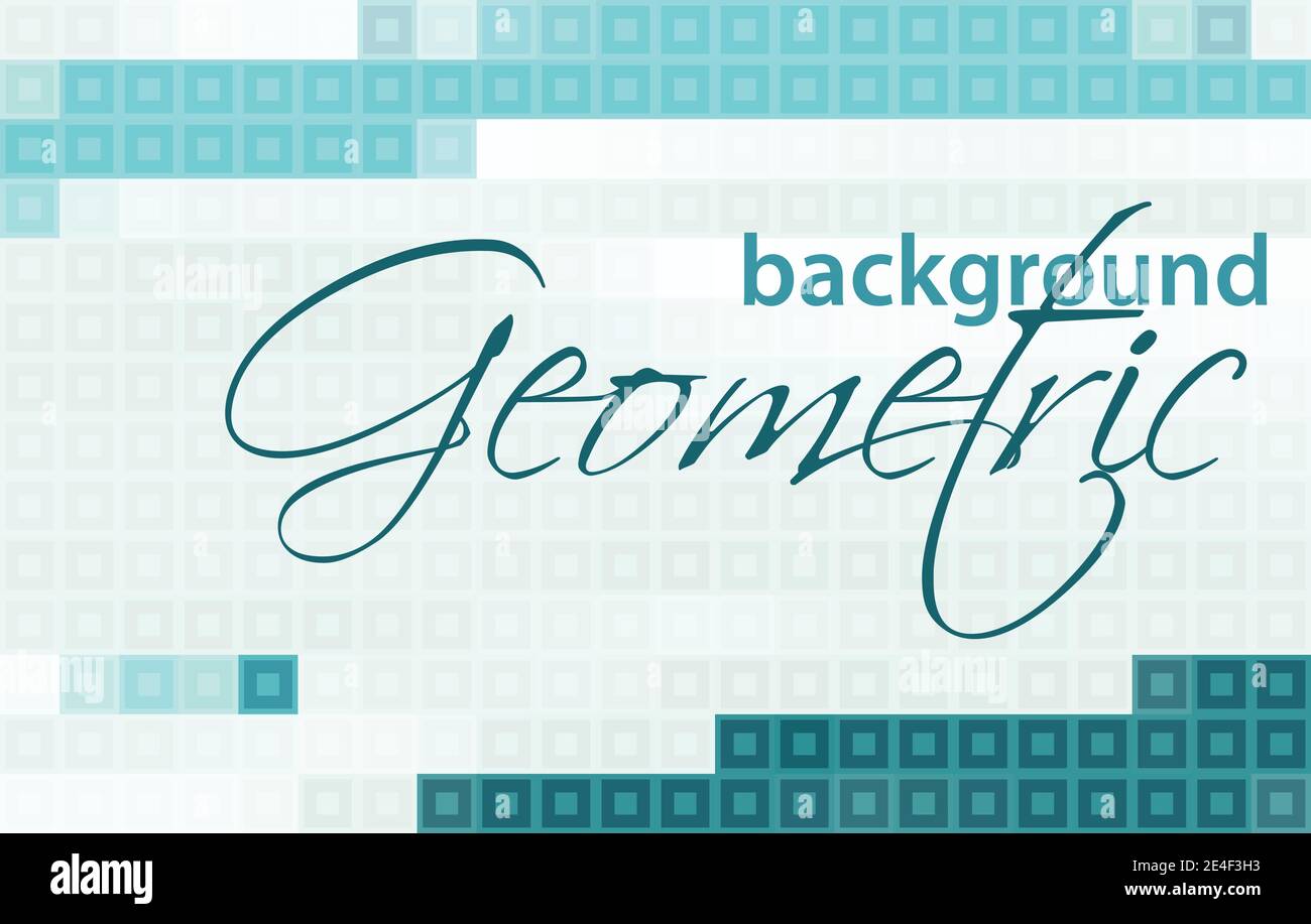 Simple abstract gray and teal geometric background. Pixelated vector ...
