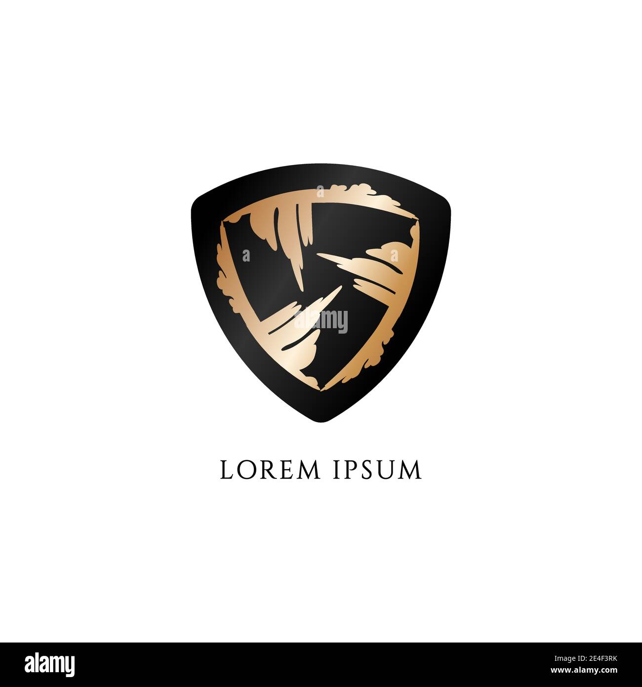 Black background gold shield vector Stock Vector Images - Alamy